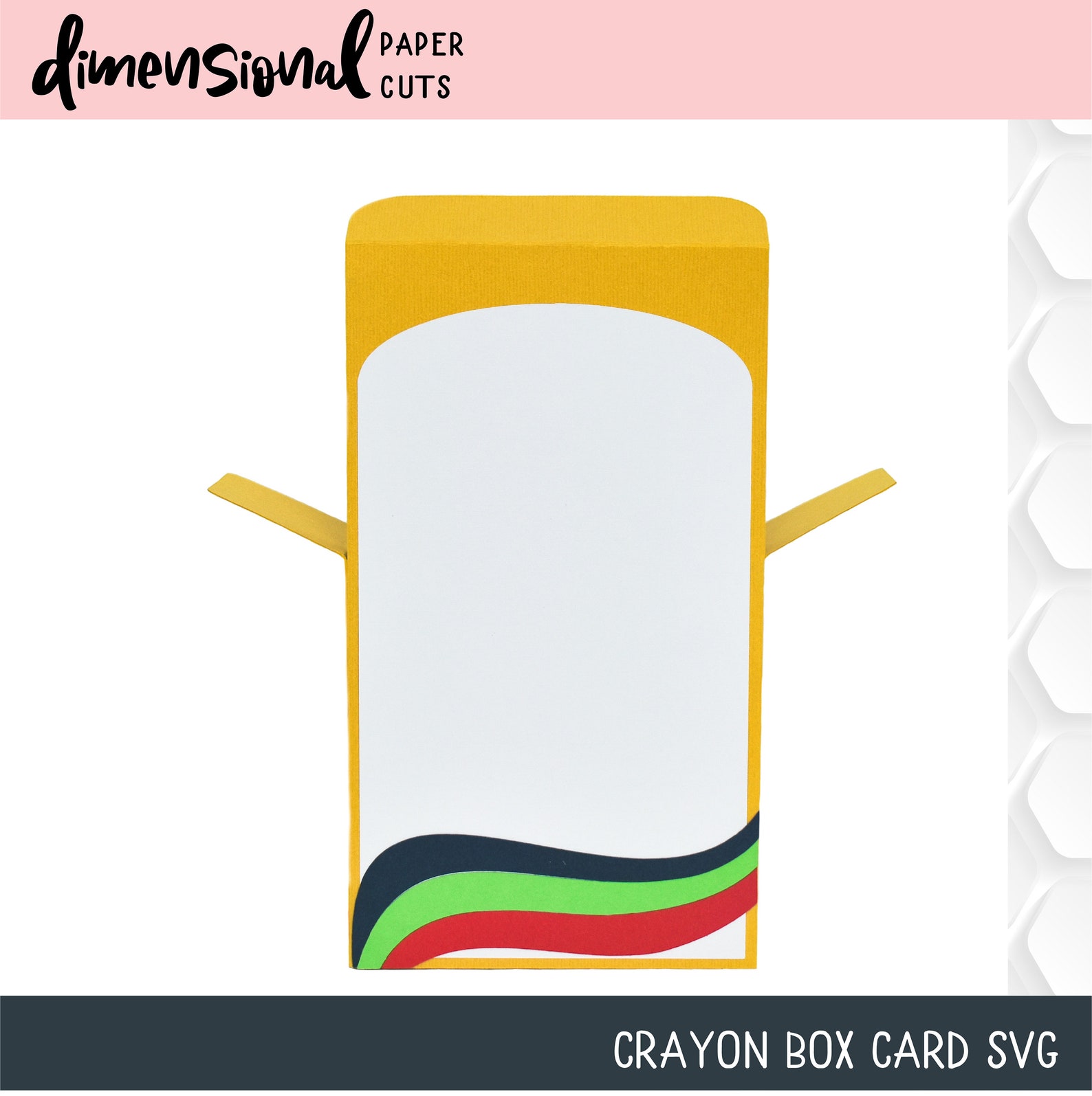 Crayon Box Card SVG File DIY Craft for Cricut, Silhouette Designer ...