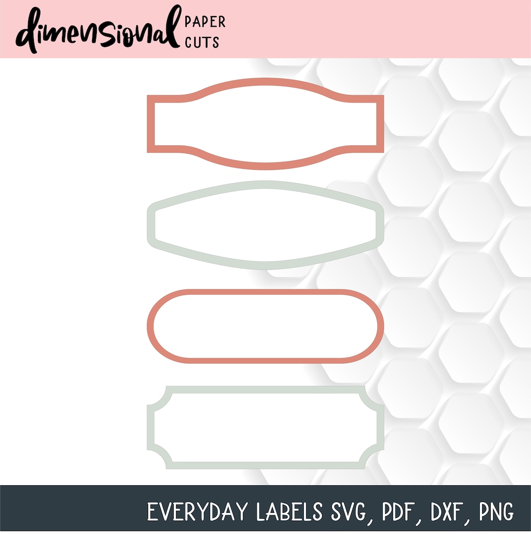 Everyday Labels SVG Files Silhouette, Cricut and Other Digital Cutting ...
