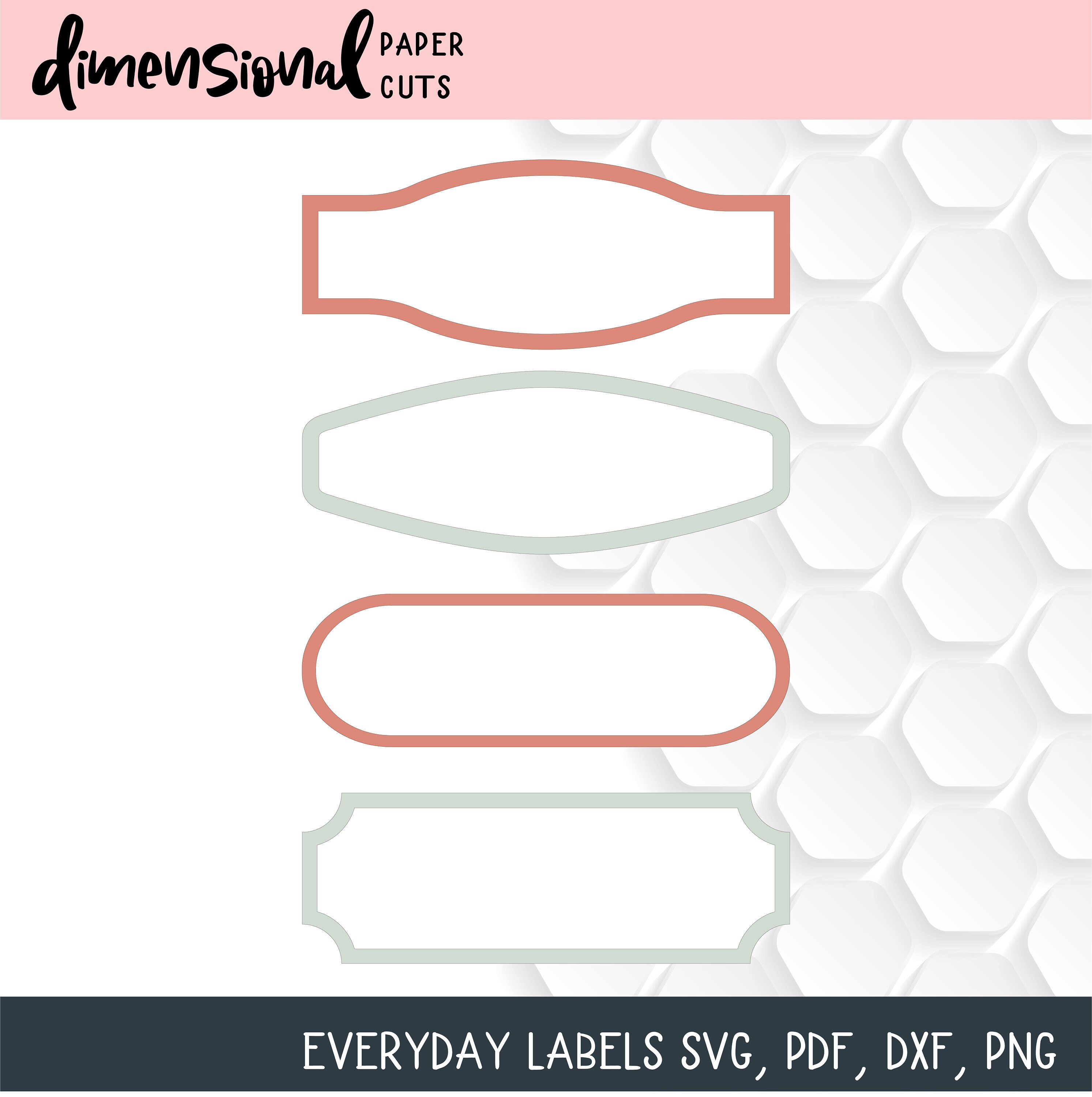 Everyday Labels SVG Files Silhouette, Cricut and Other Digital Cutting ...