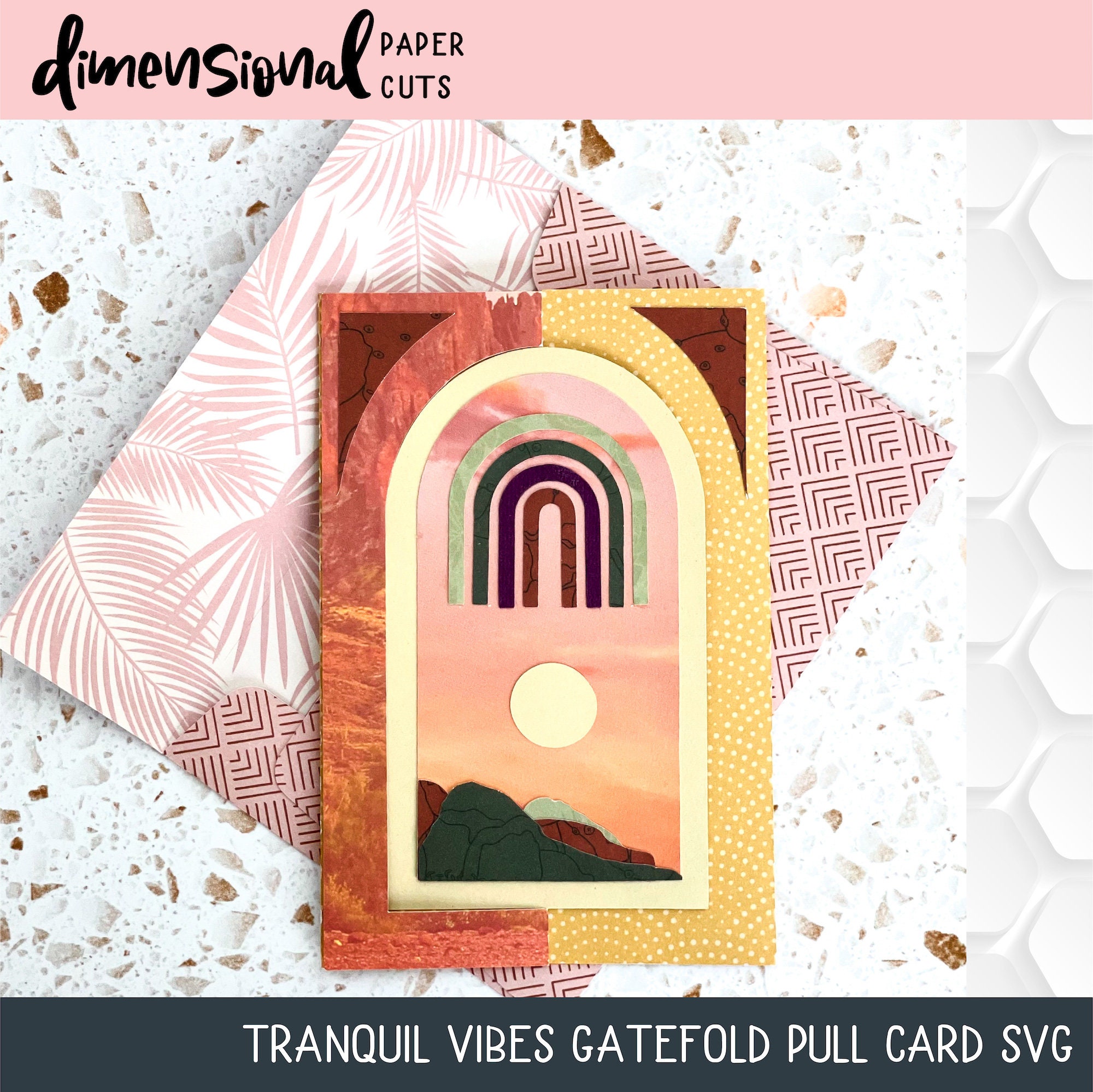 Tranquil Vibes Gatefold Card SVG Files DIY With Cricut, Silhouette ...