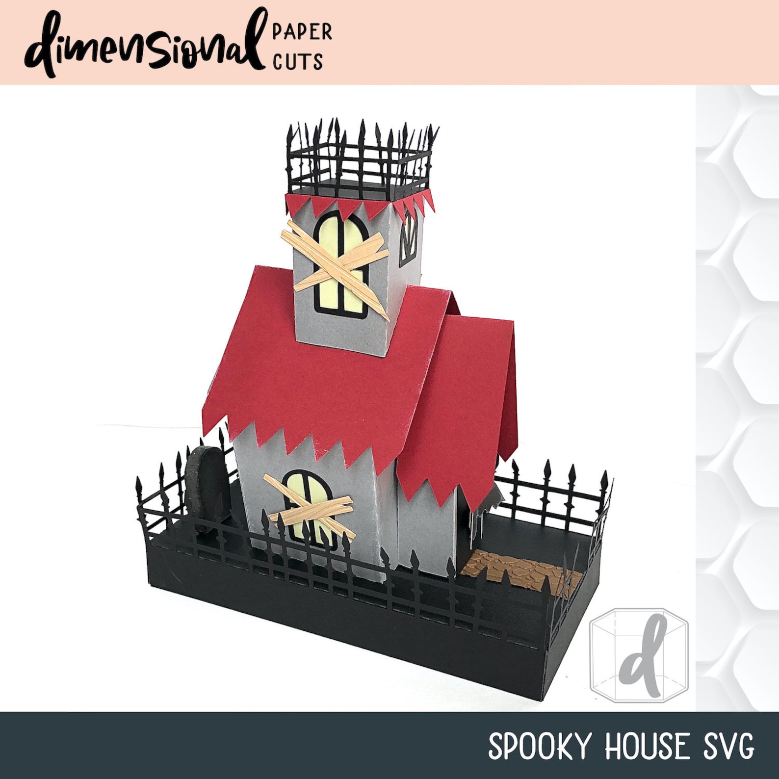 Spooky House - Haunted House Svg- Halloween Files - Paper House Svg- 3D ...