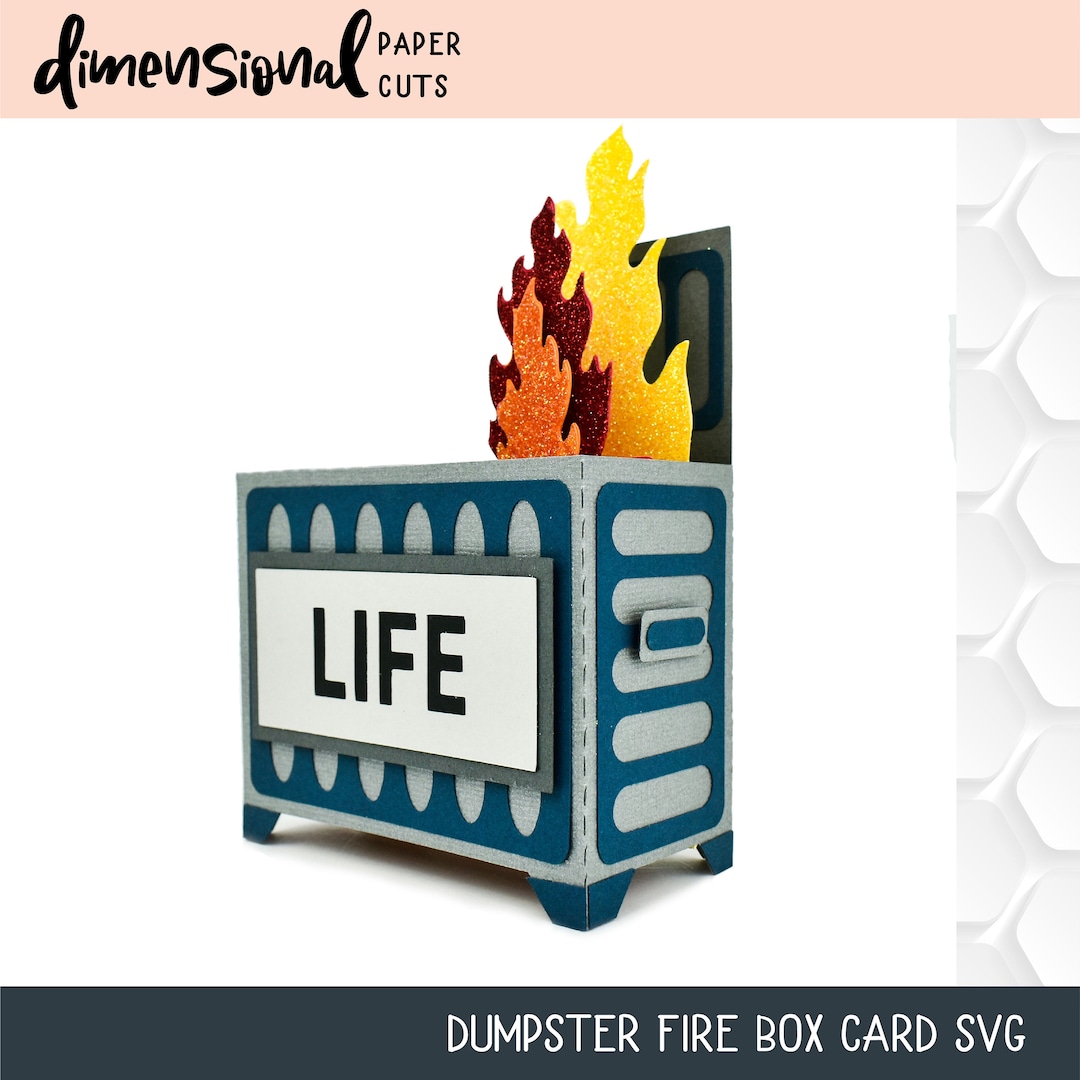 Dumpster Fire Box Card 2020 and "life" Panels on Front. Two Cards in ...