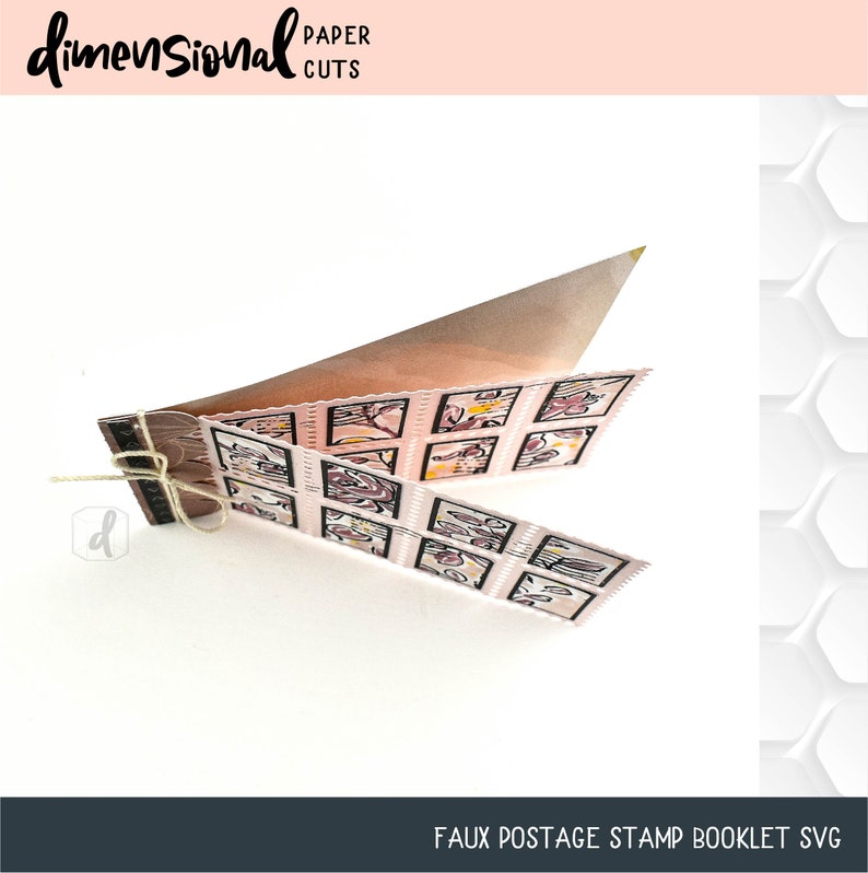 Faux Postage Stamp Booklet Mail Art SVG Files for Cricut & | Etsy