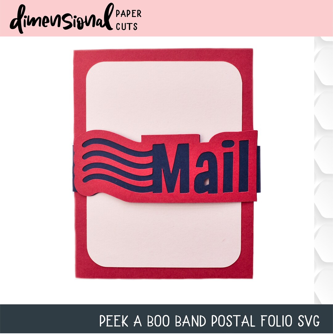 Peek a Boo Band Postal Happy Mail Folio SVG Files for Cricut ...