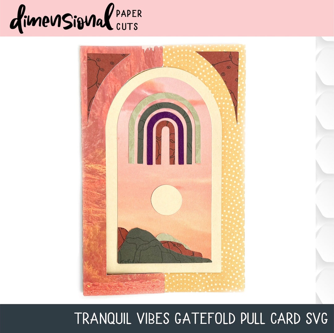 Tranquil Vibes Gatefold Card SVG Files DIY With Cricut, Silhouette ...