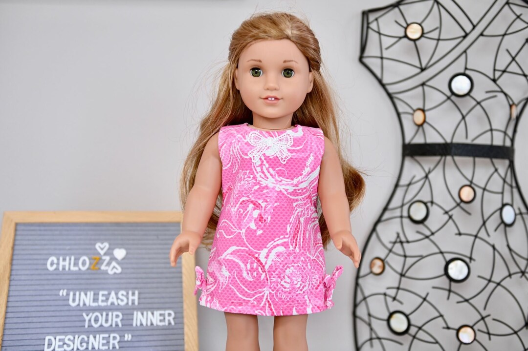 Handmade Lilly Goop Shift Pink Dress for American Girl 18 Inch Dolls - Etsy