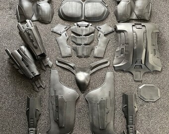Cyberv2 / Hero Metallic Armour Set neck/shoulders/arms/chest/abs ...