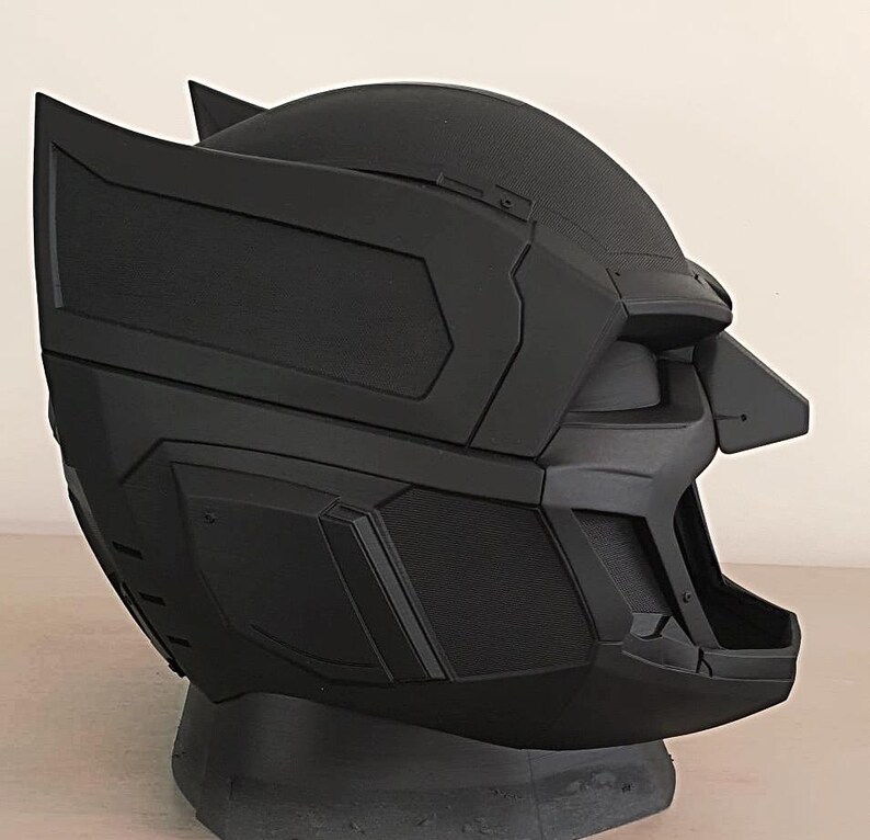 Panther Style Superhero Cowl – Realistic Rubber Cosplay Cowl – Comic ...