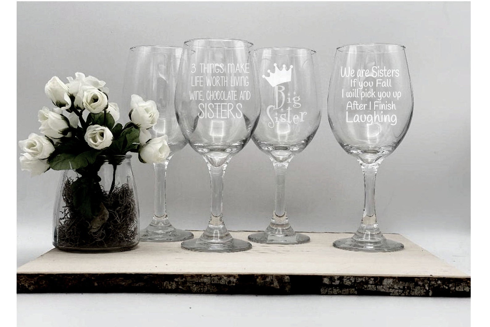 Sister Wine Glass Sibling Wine Glass Big Sister Gift | Etsy