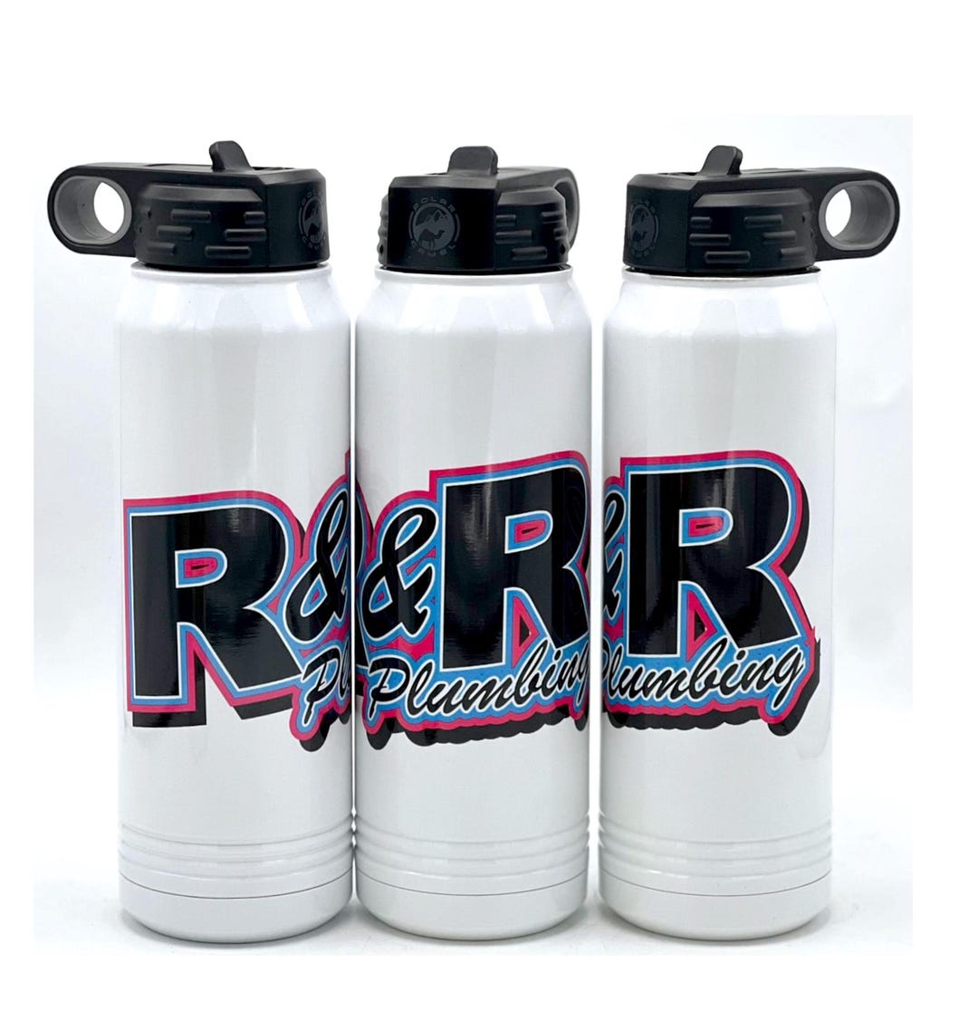 Custom Logos, Business Logo, Team Logo Name, 32 Ounce Water Bottle ...