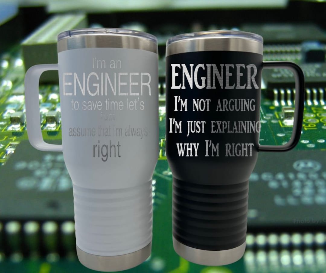 Personalized Engineer Coffee Mug With Lid, Personalized Gift, Engineer ...