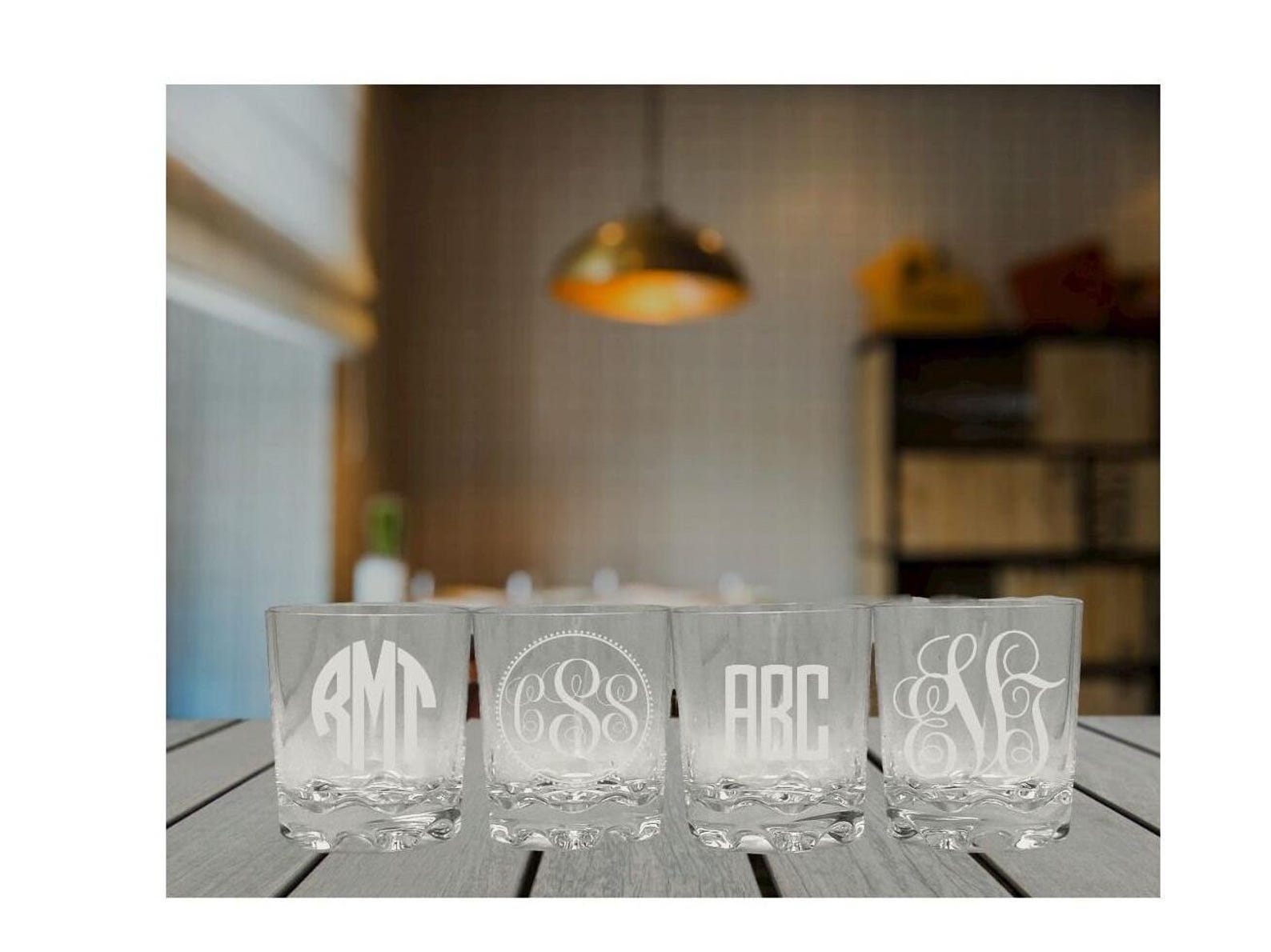 Monogrammed Polycarbonate Rock Glass, Shatterproof, Personalized - Etsy