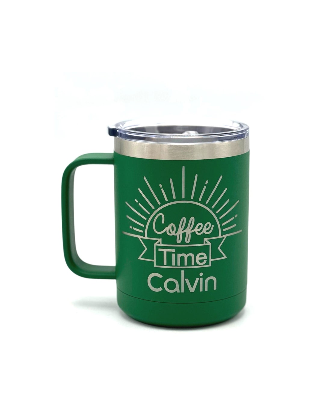 Personalized Coffee Mug, Coffee Time Mug With Lid, Insulated Coffee Mug ...