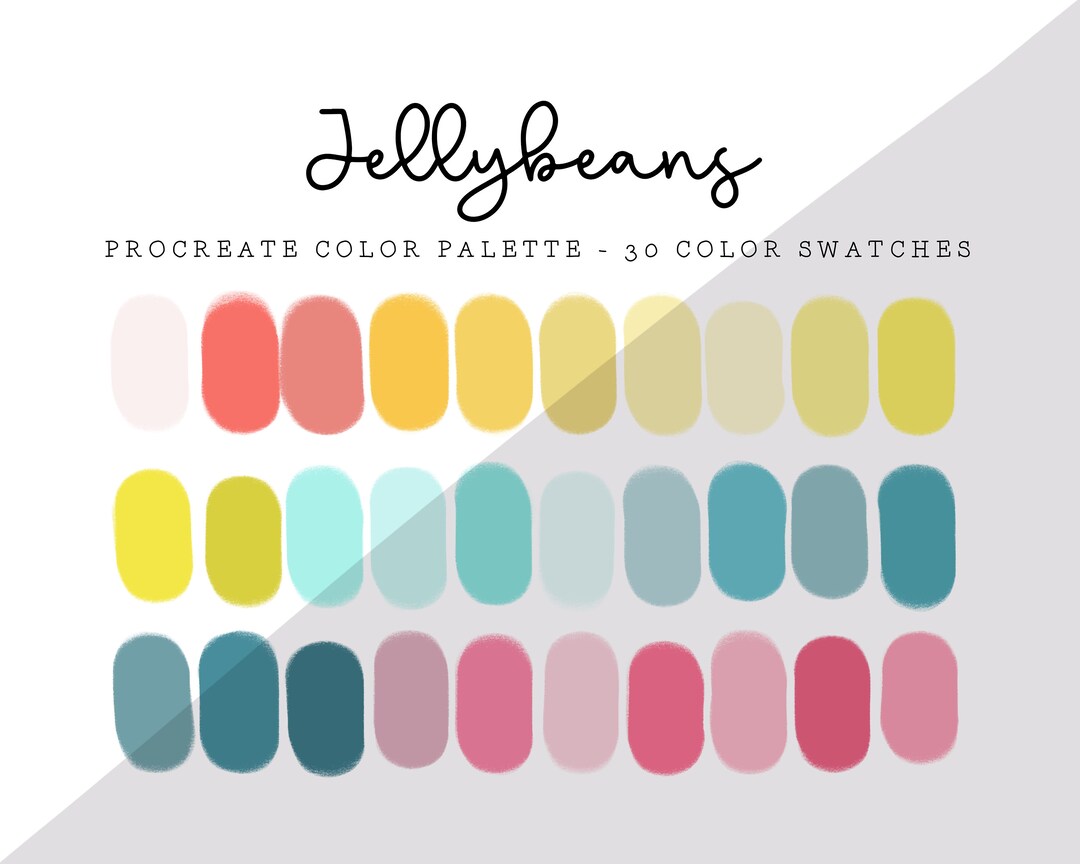 Jellybeans Procreate Color Palette Color Swatches Lettering Procreate ...