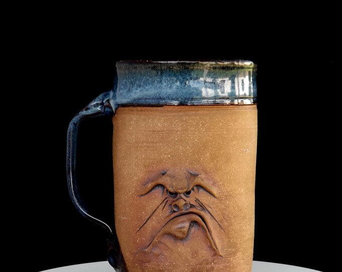 16oz. "grumpy Mug" 1026GM, Handmade Face Mug, Face Mug, Funny Mug ...
