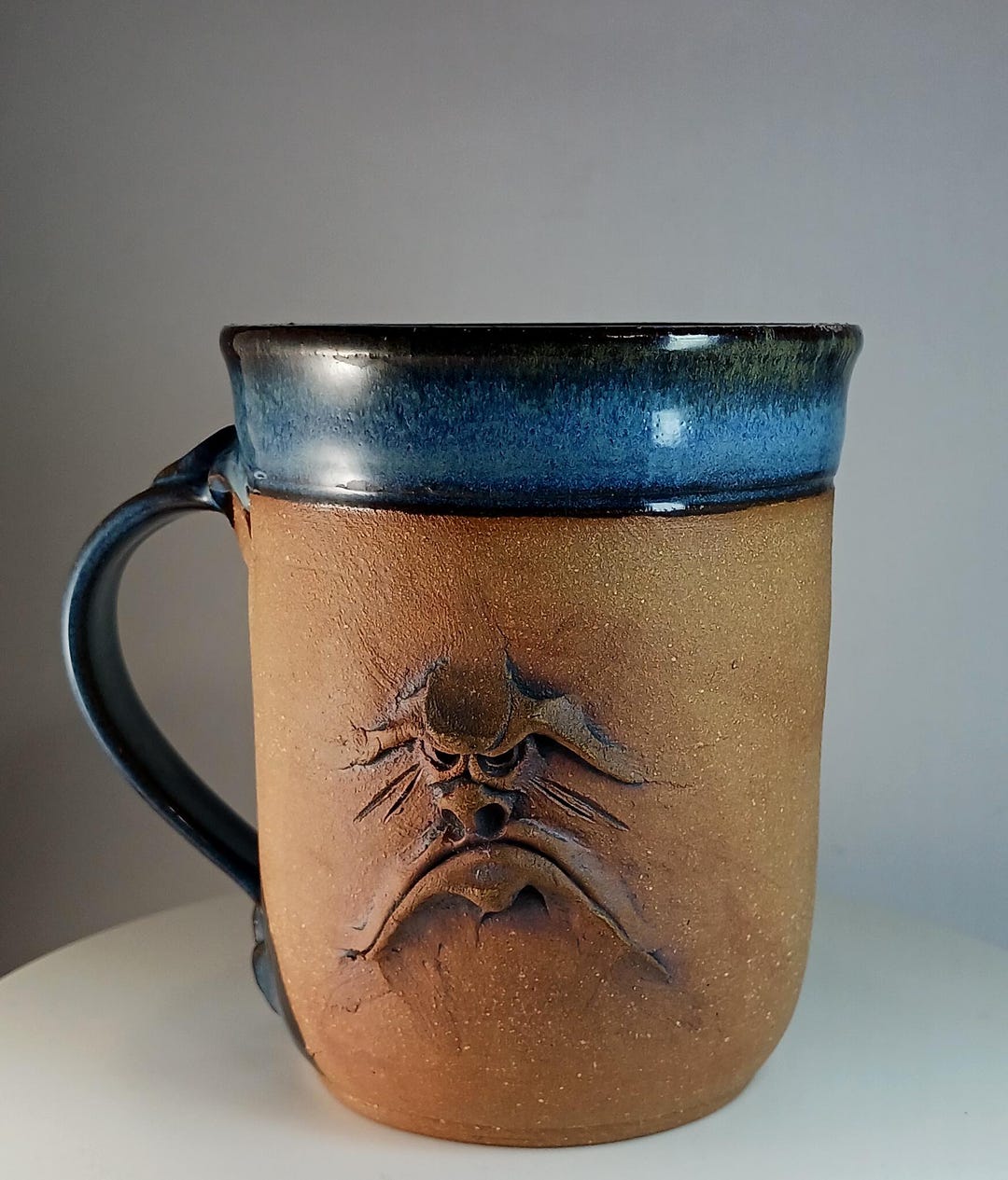 Grumpy Face Mug, 18oz. Angry Face Mug 1033GM - Etsy