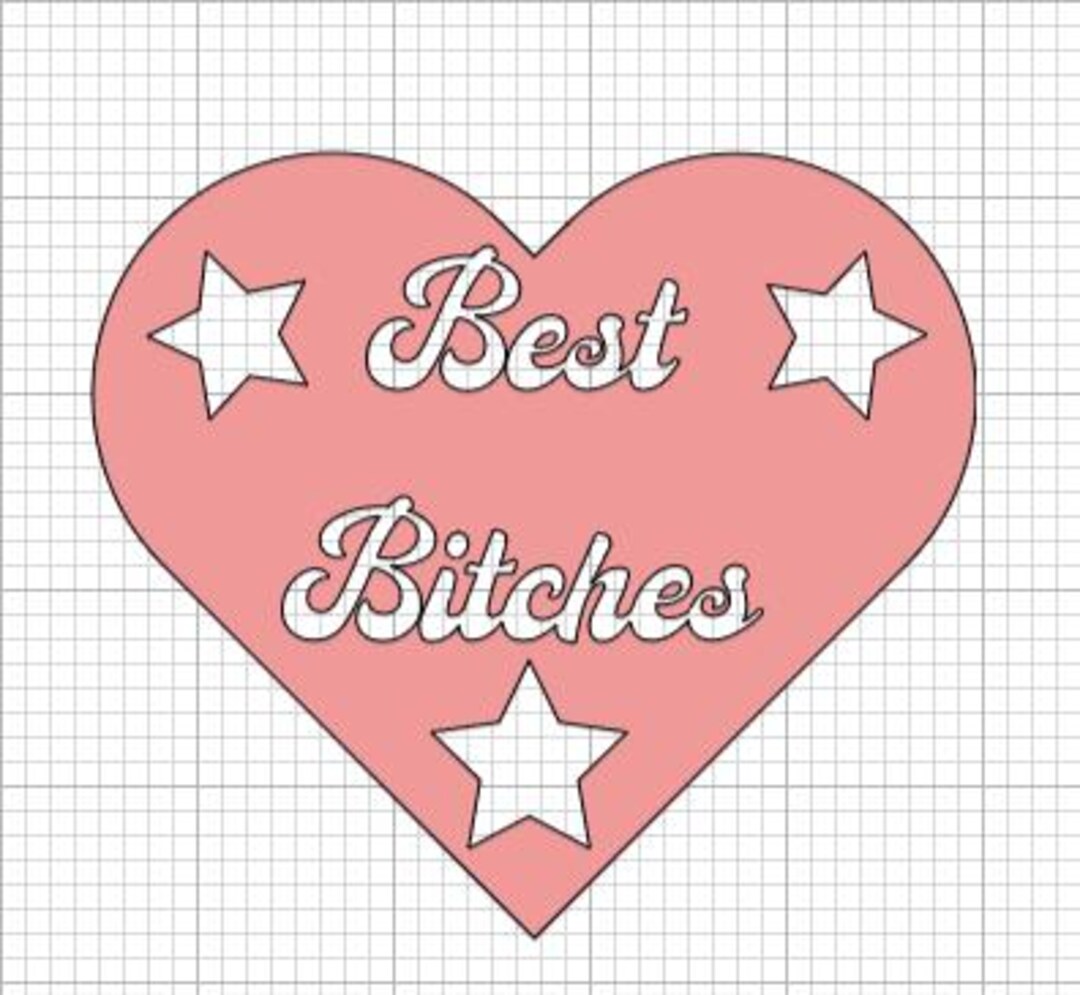 Best Bitches Heart Decal - Etsy