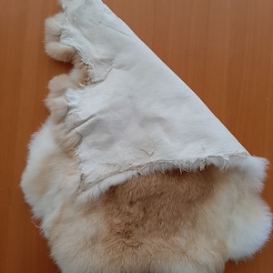 1x Ginger Rabbit Skin Fur Pelt Tanned for Dummy Dog Training Crafts ...
