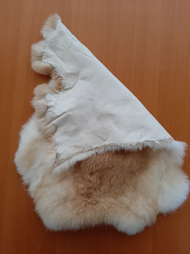 1x Ginger Rabbit Skin Fur Pelt Tanned for Dummy Dog Training Crafts ...