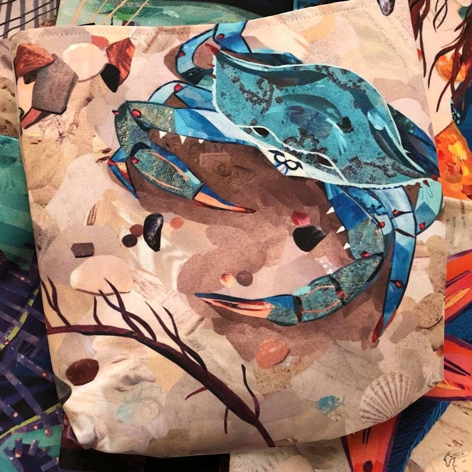 Old Bay Tote Bag, Magazine Collage, Upcycle, Tote, Totes, Ocean, Nature ...