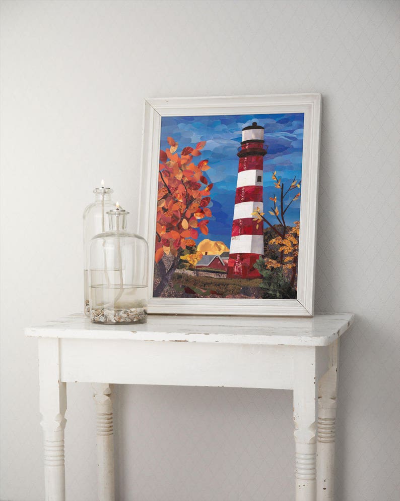 Assateague Lighthouse Fine Art Print Magazine Collage - Etsy