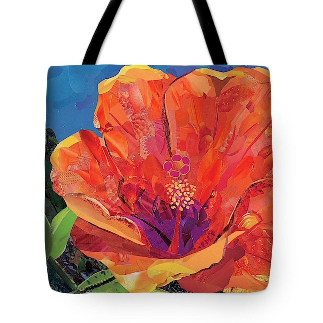 Orange Hibiscus Tote Bag Hibiscus Upcycle Tote Totes - Etsy Italia
