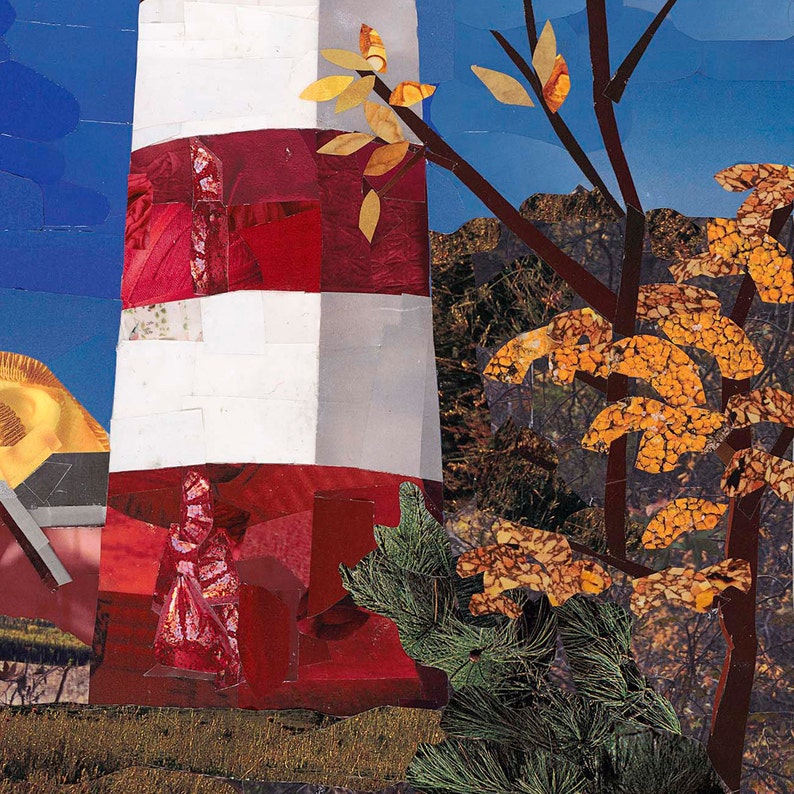 Assateague Lighthouse Fine Art Print Magazine Collage - Etsy