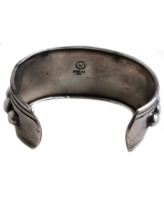 Vintage Silver Cuff - Sterling Silver Tribal Cuff Bra… - Gem