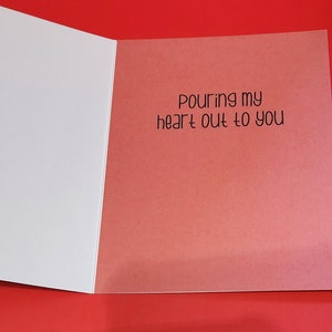 Handmade Card With Jar of Hearts and Love You Message, Love You Pouring ...