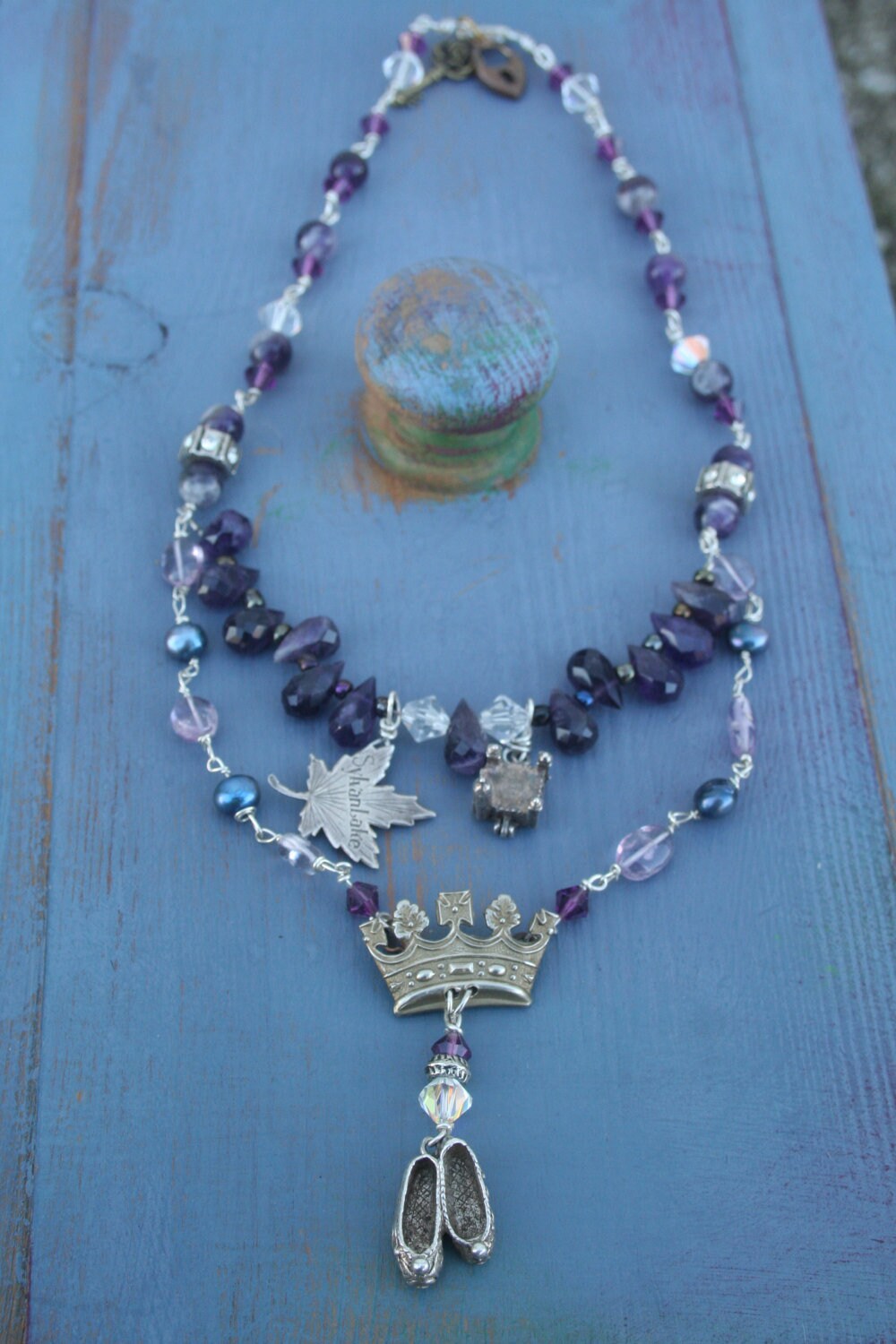 Fairy Tale Necklace Crown Princess Assemblage Necklace - Etsy