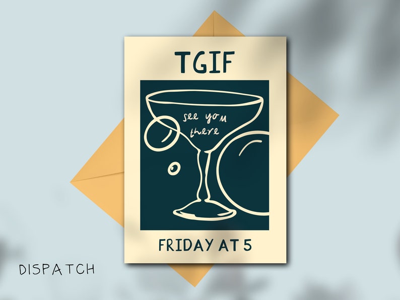 Tgif HAPPY HOUR INVITATION Template, Cheers to Friday, Fun Drinks ...