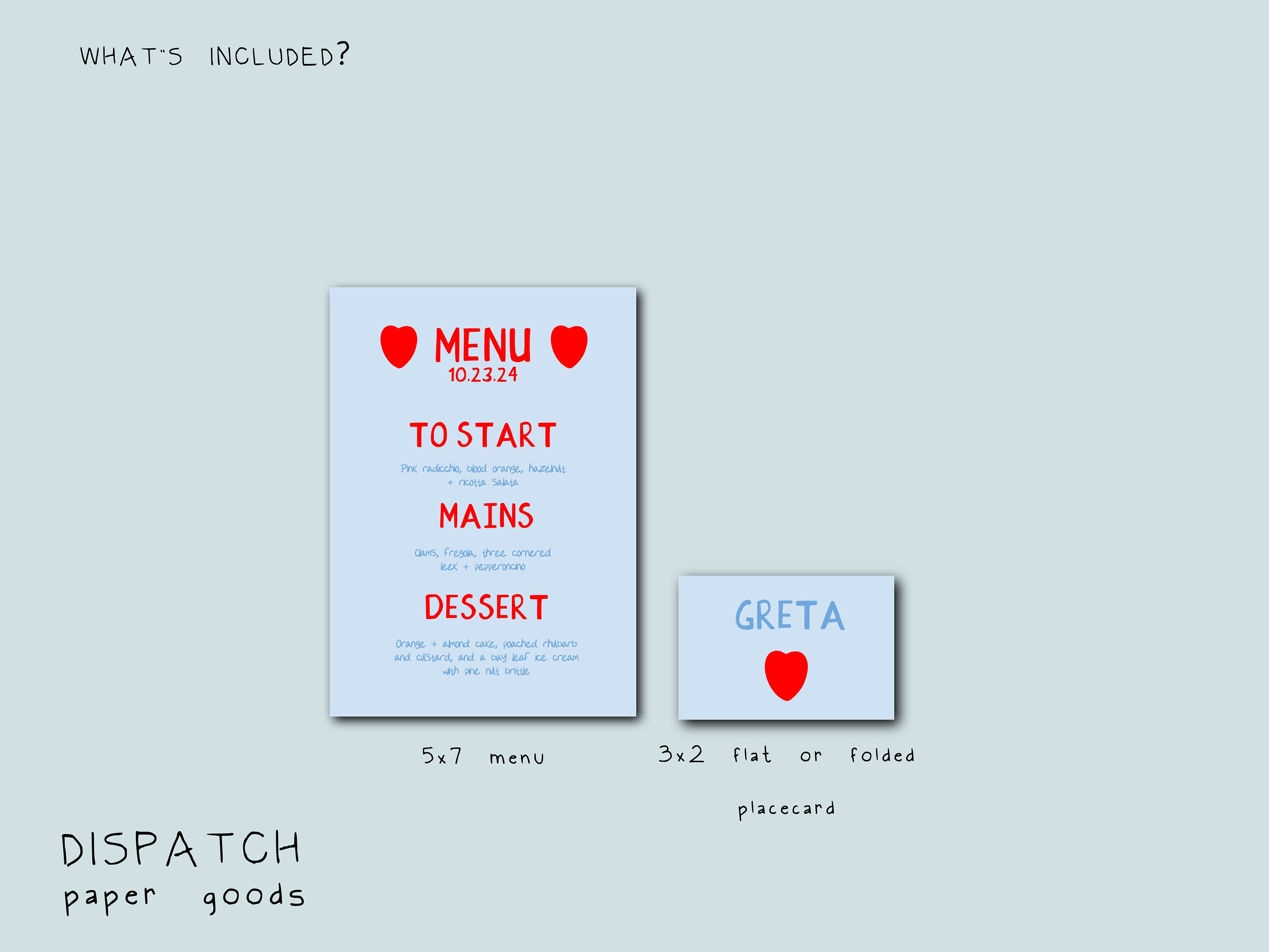 Printable MENU & PLACE CARD Template, Wedding Table Decor, Diy Place ...