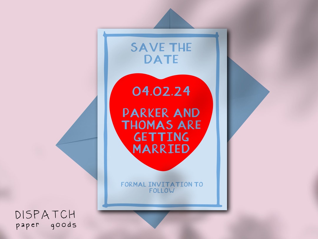 SAVE THE DATE Template, Hand Drawn Illustration, Handwritten Font ...