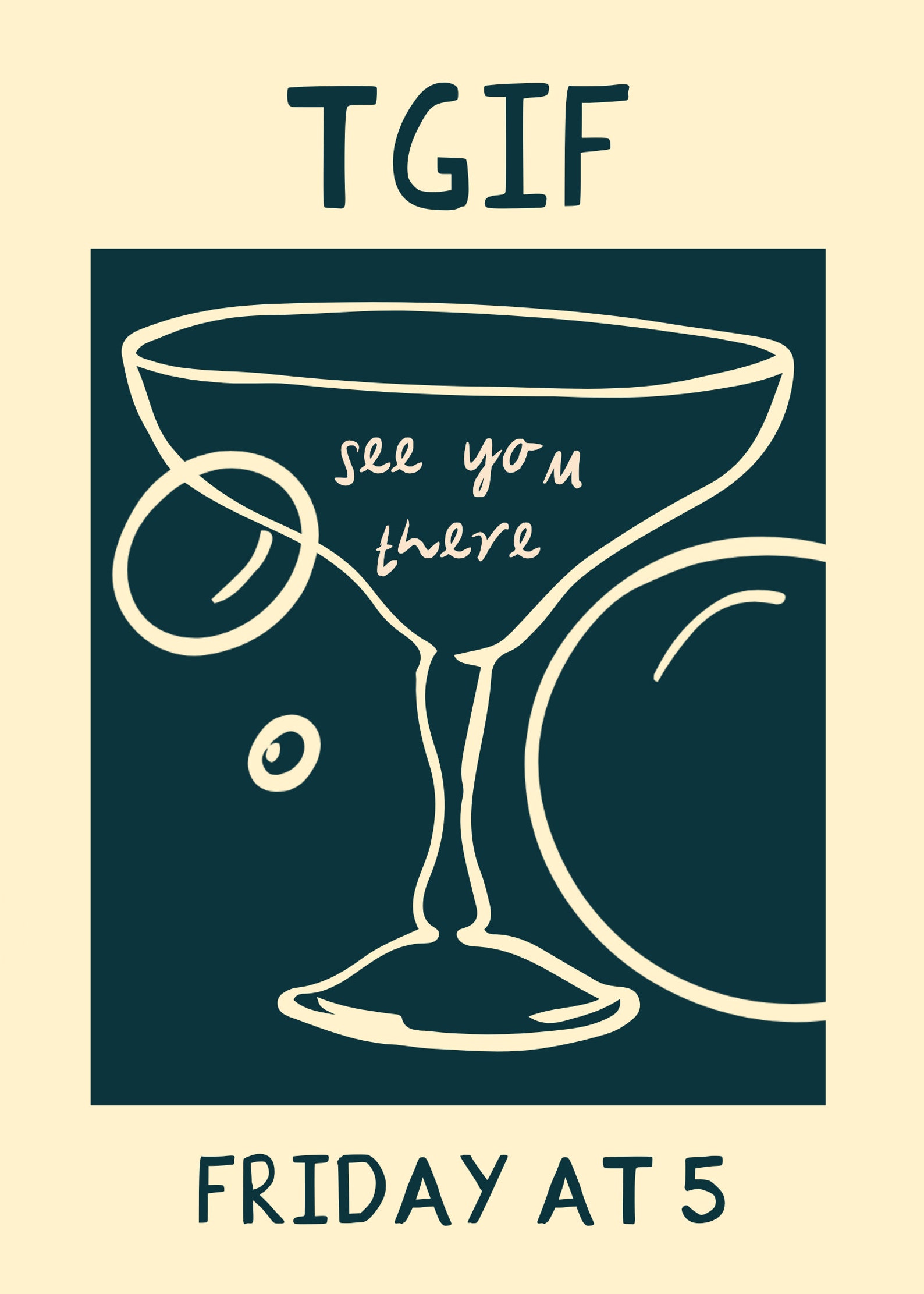 Tgif HAPPY HOUR INVITATION Template, Cheers to Friday, Fun Drinks ...