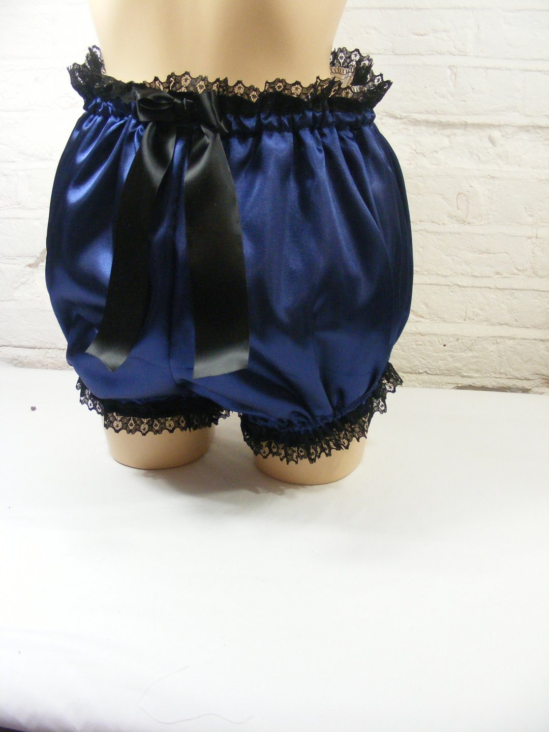 Sissy Adult Baby Navy Satin Diaper Cover Nappy Panties Knickers ...