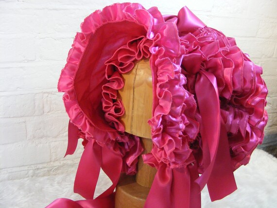 premium sissy adult baby satin only bonnet over the top mega extra ...