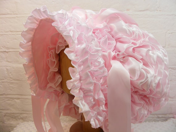 premium sissy adult baby satin only bonnet over the top mega extra ...