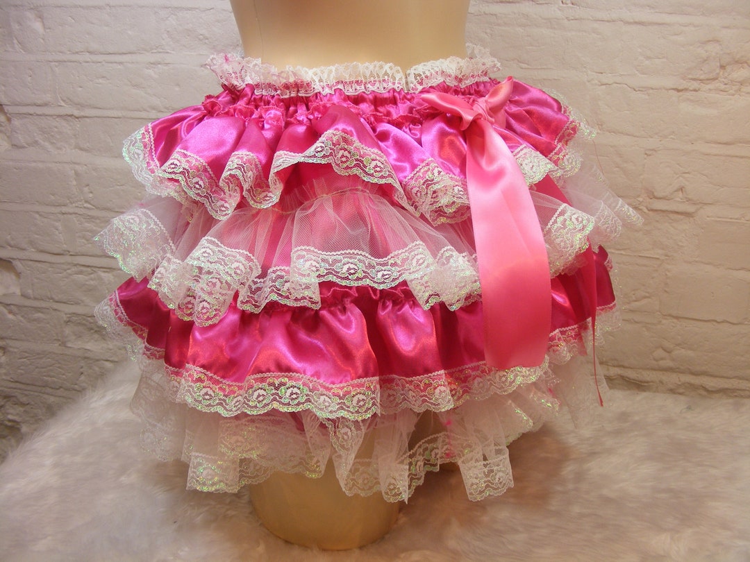 Sissy Adult Baby All Round Frilly Diaper Nappy Cover Unlined Pvc or ...