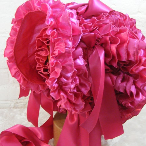 premium sissy adult baby satin only bonnet over the top mega extra ...