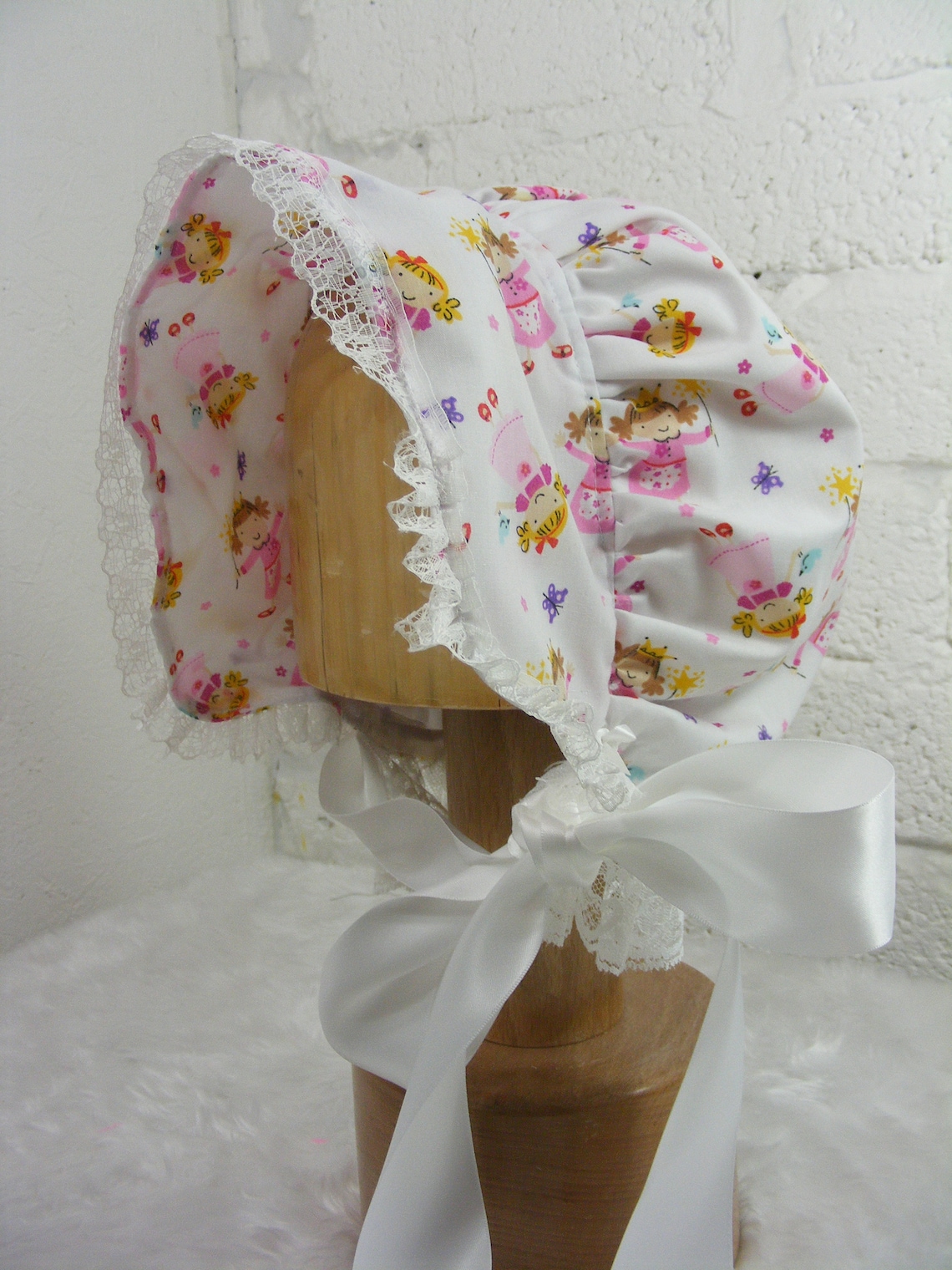 Adult baby sissy white cotton princess traditional bonnet abdl | Etsy