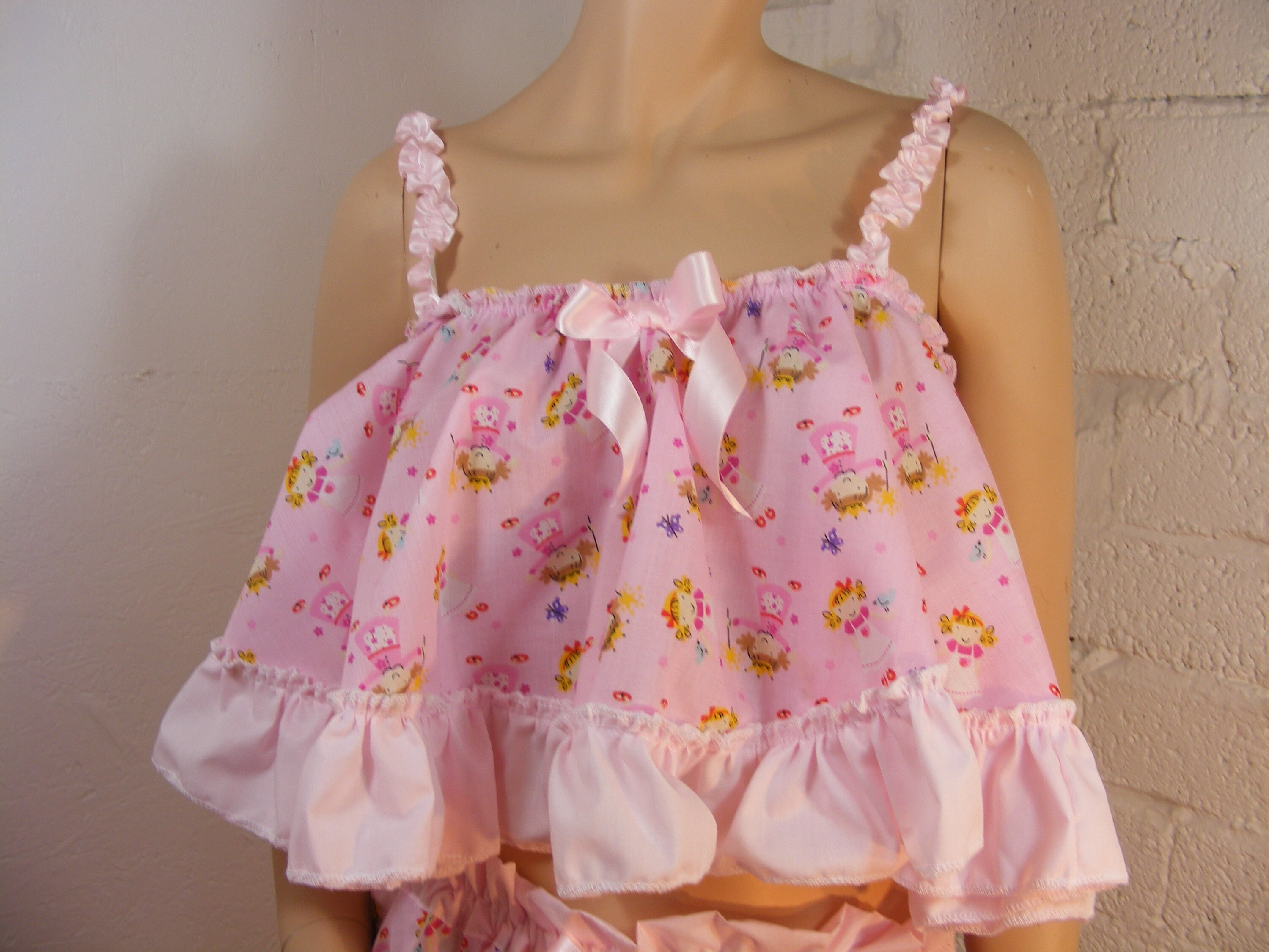 Adult baby pink cotton princess fairy frilly top sissy | Etsy