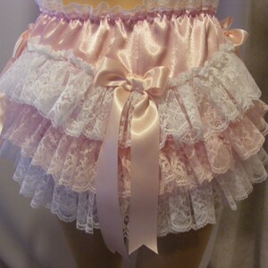 Lacy Extra Frilly Sissy Adult Baby Diaper Nappy Cover Unlined Pvc Lined ...