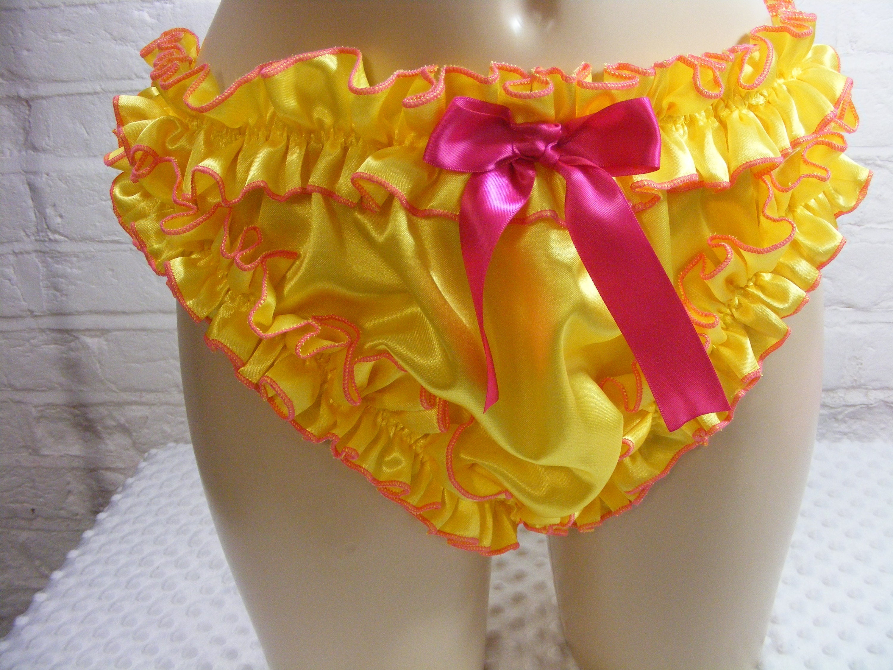 Sissy Satin Panties With Rolled Hem Trim Ddlg Men Or Women Etsy