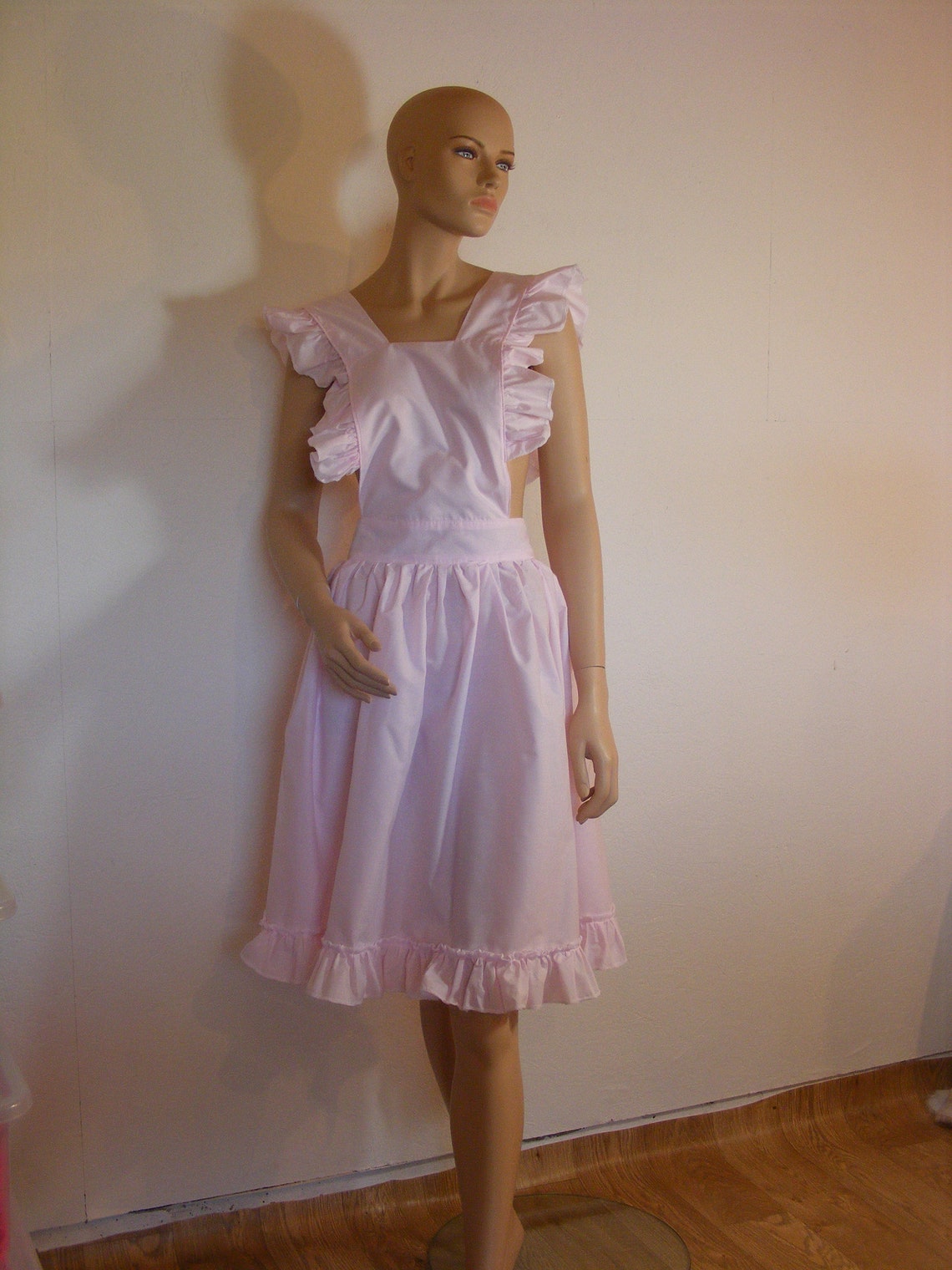 Adult Baby Sissy Pink Cotton Apron Pinny Cosplay Victorian - Etsy