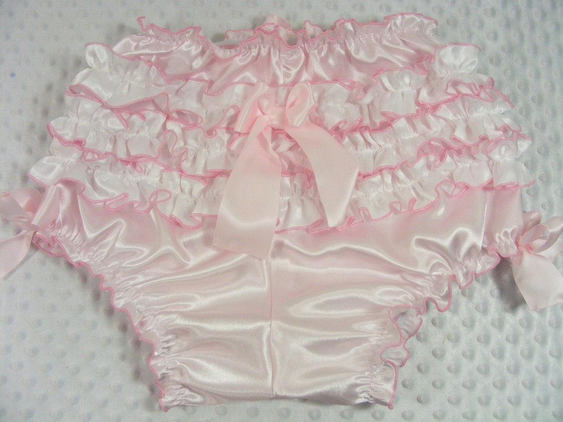 Sissy Adult Baby ABDL Pink Satin Diaper Cover Nappy Lacy Extra - Etsy ...