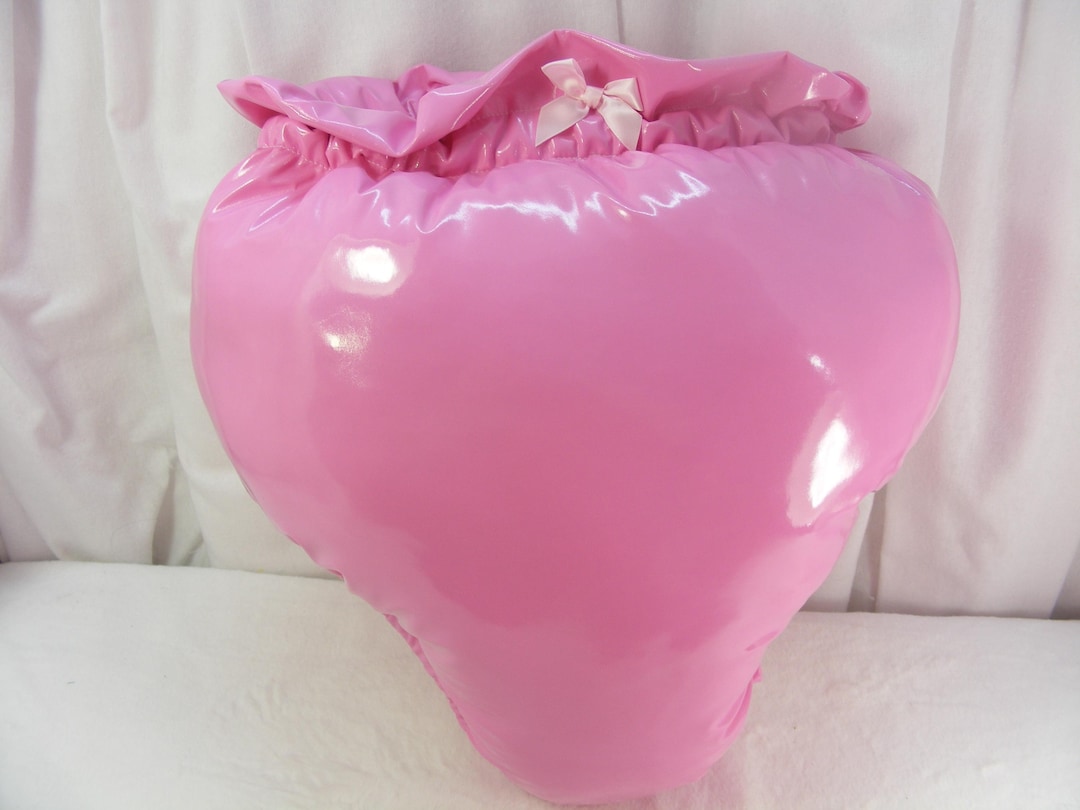 Adult Baby Sissy Pink Pvc Bdsm Waddle Padded Diaper Cover Knickers ...