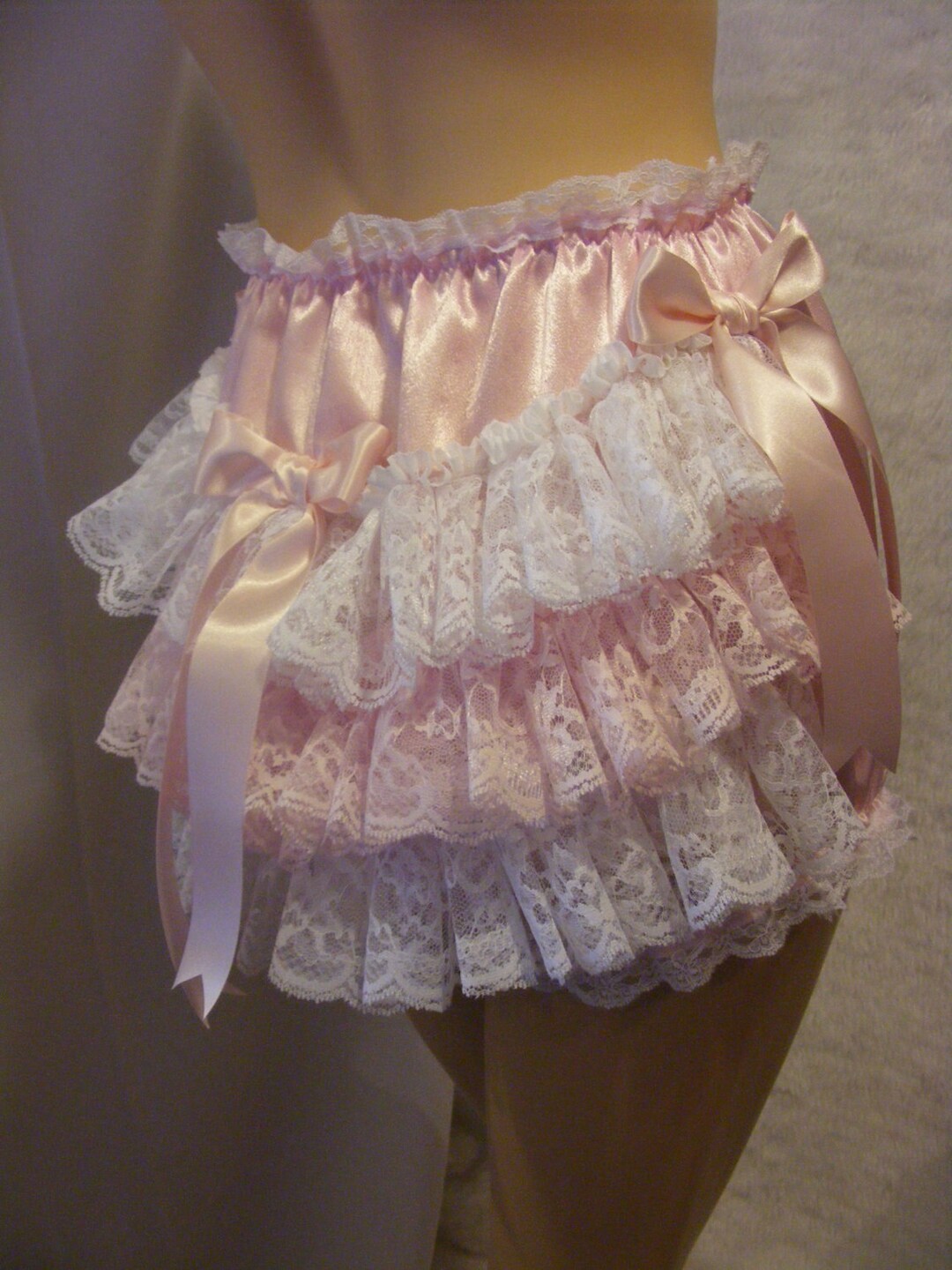 Lacy Extra Frilly Sissy Adult Baby Diaper Nappy Cover Unlined Pvc Lined ...