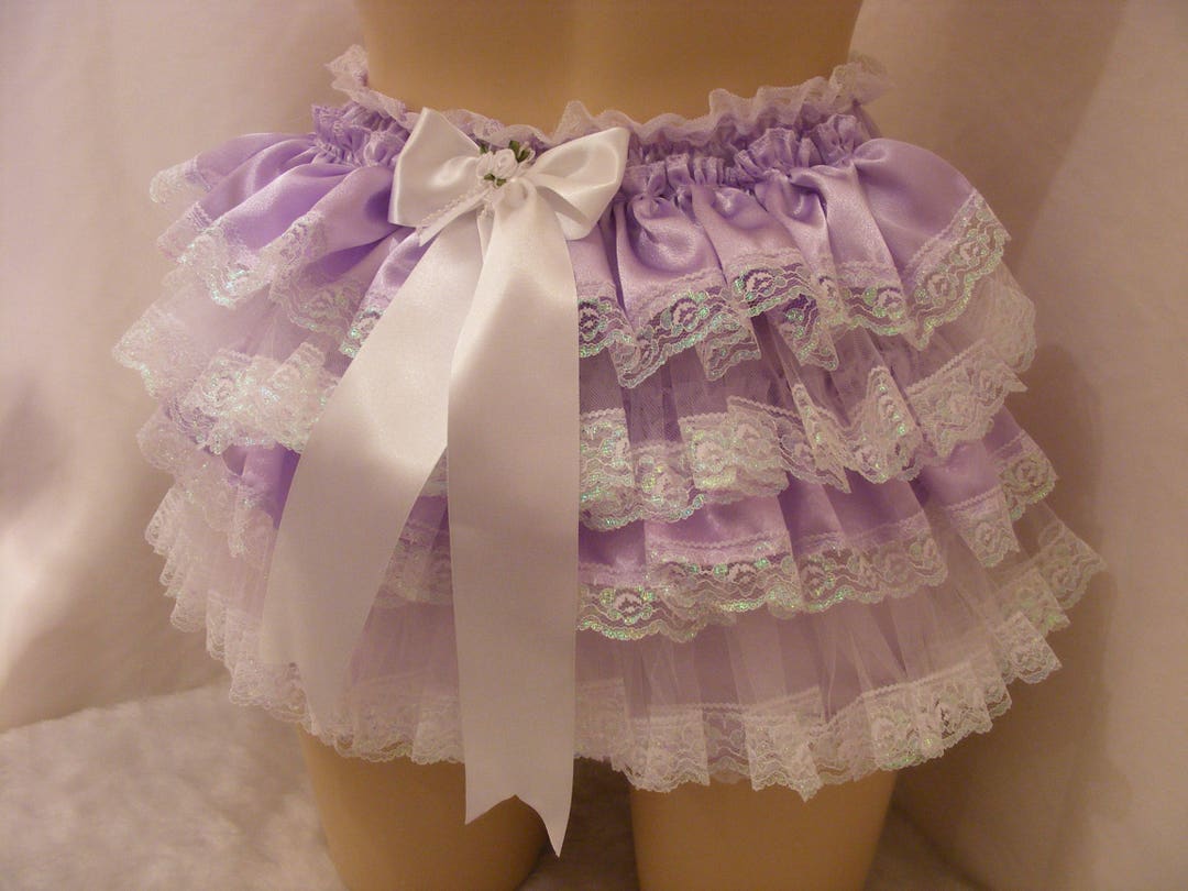 Adult Baby Sissy Diaper /nappy Cover Panties Knickers Lilac Satin ...