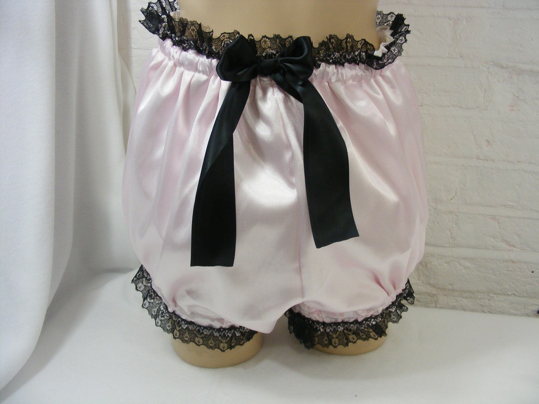 Sissy Adult Baby Pink Satin Diaper Cover Nappy Abdl Panties Knickers ...