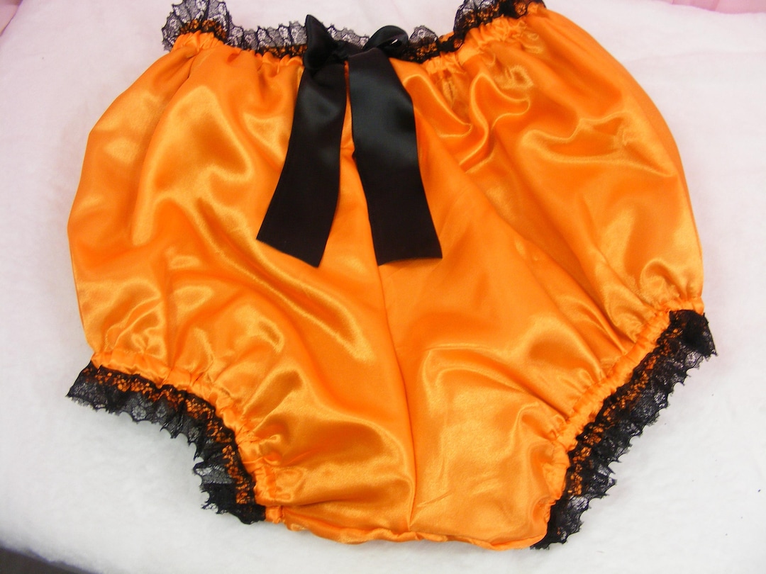 Adult Baby Sissy Panties Abdl Pvc Lined Satin Diaper Cover Knickers ...